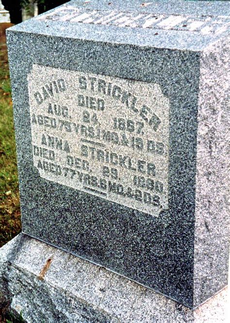 David Strickler 1792 1867 Find A Grave Memorial
