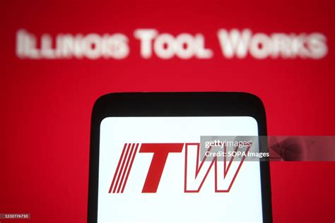 In This Photo Illustration The Illinois Tool Works Logo Seen On A