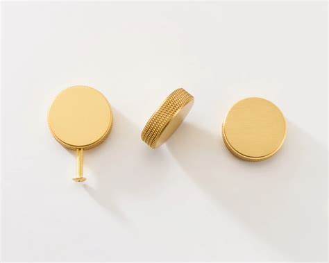 Nurlin New Solid Brass Knurled Round Exquisite Cabinets Drawers Knobs Cloakrooms Wardrobes Anti