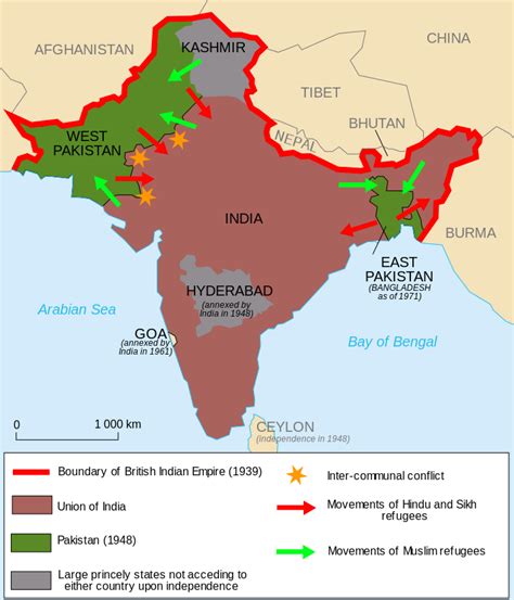 Movement Of Refugees Upon The Partition Of India Maps On The Web