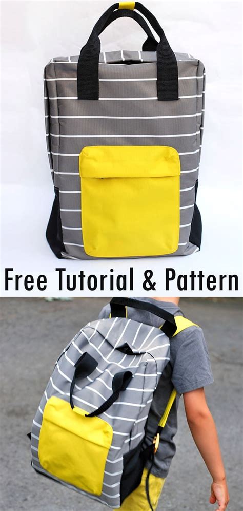 Diy Rectangular Backpack Tutorial Backpack Sewing Backpack Pattern