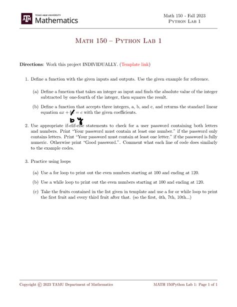 Python Lab 1 Notes Math 150 Fall 2023 Python Lab 1 Math 150