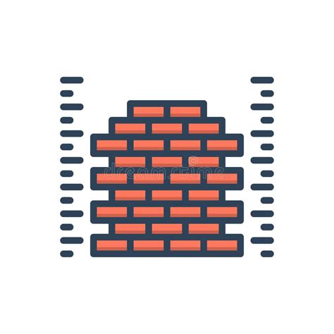 Color Illustration Icon For Measuring Averaging And Brick Stock
