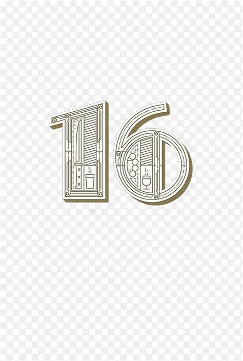 手绘数字16png图片素材下载图片编号qpmmmbby 免抠素材网