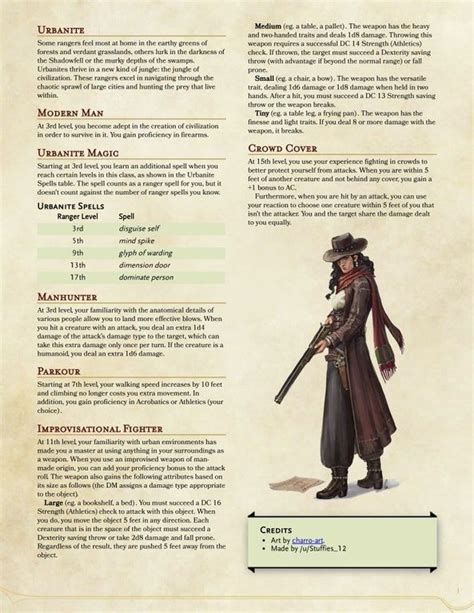 42 Dnd Homebrew Ranger Subclasses Ideas Dnd Classes Dungeons And