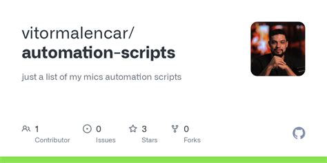 Github Vitormalencarautomation Scripts Just A List Of My Mics