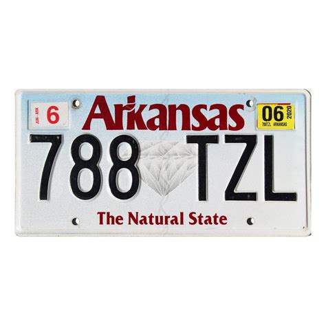 2020 Arkansas Diamond License Plate 788tzl Collectible
