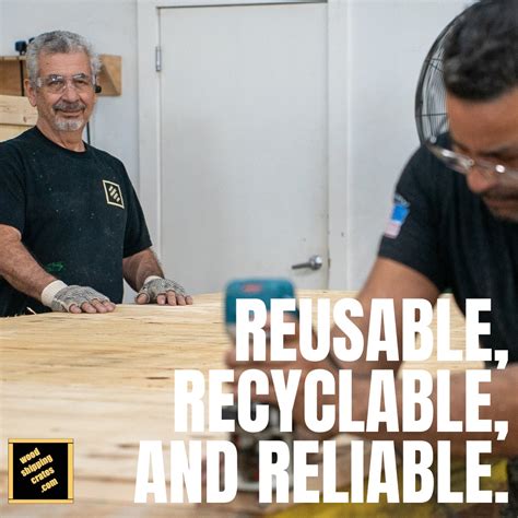 Wood Crates Reusable Recyclable And