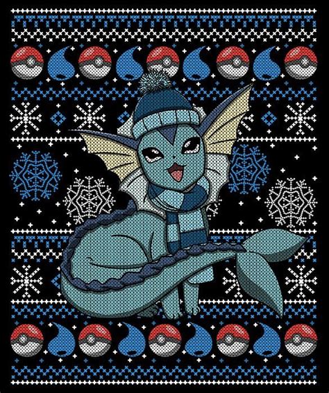 Eevee Evolution Vaporeon Ugly Sweater Crochet Unicorn Pattern Christmas Cross Stitch Cross