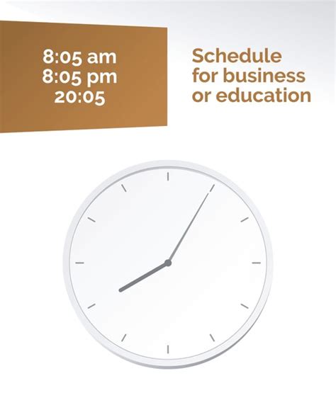 6 Analog Clock 8 05 Stock Vectors And Vector Art Shutterstock