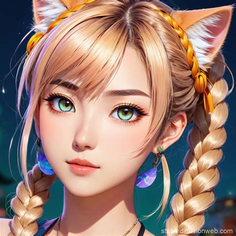 Fantasy Cat Human Cartoon Character Stable Diffusion Online