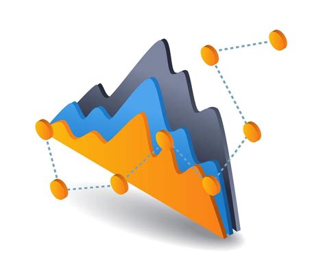 Business Graph Analysis Data Symbol Flat Isometric 3d Illustration