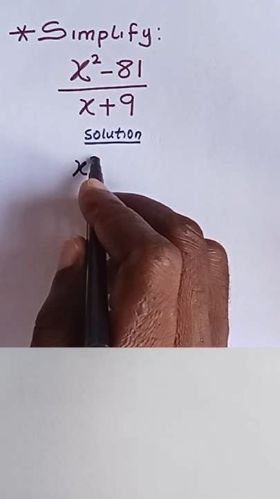 How To Simplify Algebraic Fraction By Factorisation Shorts Youtube