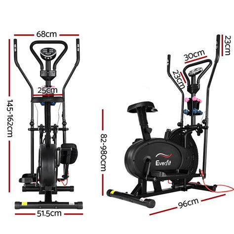 Everfit Exercise Bike 6 In 1 Elliptical Cross Trainer Home Gym Indoor