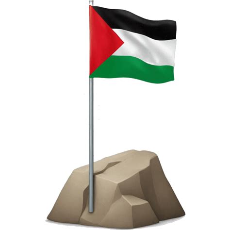 Palestine Flag With No Entry Symbol Emoji