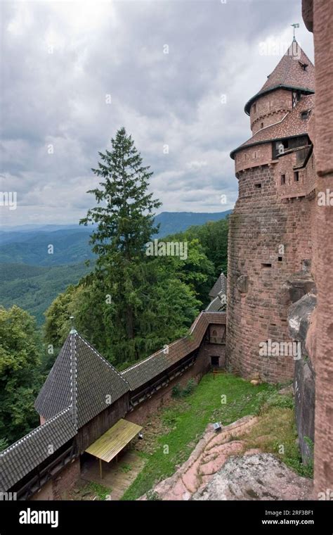 Cloudy Detail Around The Haut Koenigsbourg Castle A Historic Castle