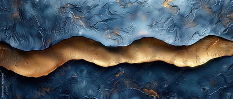 Blue And Gold Plaques Overlapping Each Other Dynamic Abstract Premium