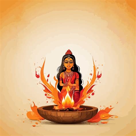 Premium Vector Holika Dahan Vector Sticker Image Background Ai Generated