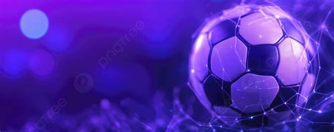Soccer Ball In Purple Abstract Design Sports Background Soccer Ball
