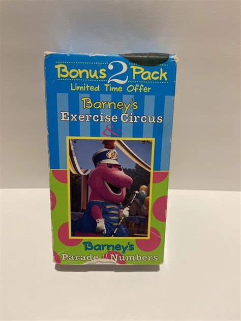 Barneys Exercise Circus Barney Parade Of Numbers Vhs 1996 2 Tape Set Barney £1340 Picclick Uk