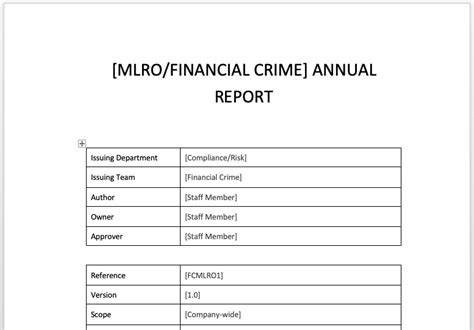 Mlro Report Financial Crime Consulting