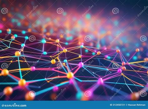Big Data Concept Digital Neural Network Stock Illustration Illustration Of Universe Light