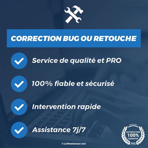 Correction De Bug And Retouche Sur Votre Site à 990€