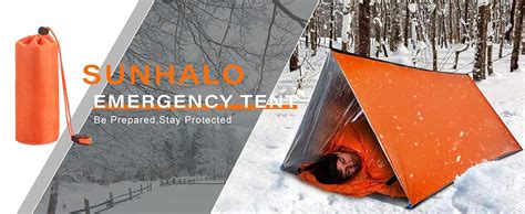 Sunhalo Gear Emergency Survival Tent Shelter 2 Person Windproof