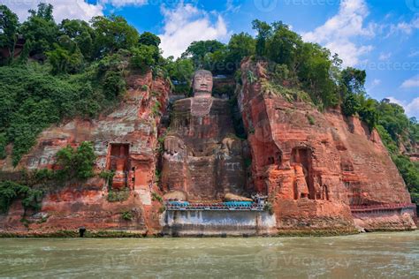 The Giant Leshan Buddha In The Southern Part Of Sichuan China Near