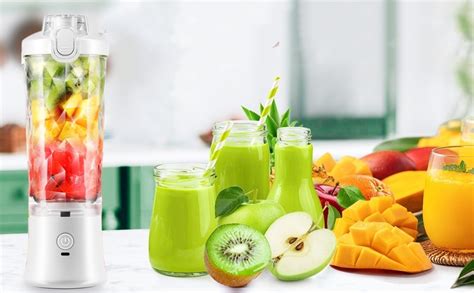 Amazonde Blender Smoothie Makers 600ml Tragbarer Mixer Mini Jug
