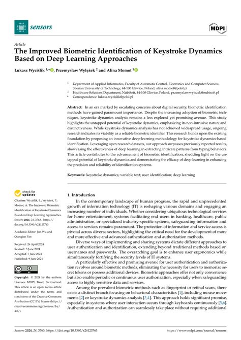 Pdf The Improved Biometric Identification Of Keystroke Dynamics Based On Deep Learning Approaches