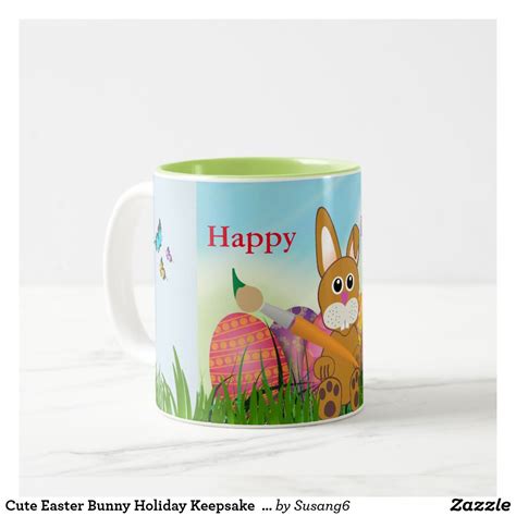 Cute Easter Bunny Holiday Keepsake Mug Zazzle Cute Easter Bunny Easter Bunny Easter