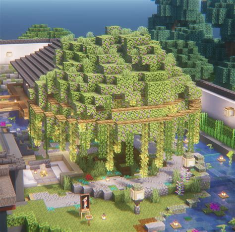 From Redditor Unayakura8080 Cute Looking Weeping Willow Tree Build