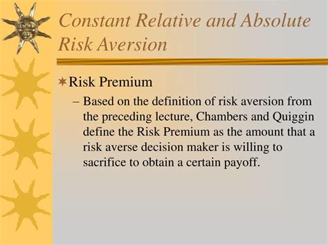 ppt constant relative and absolute risk aversion and derivation of