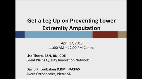 Get A Leg Up On Preventing Lower Extremity Amputation Diabetes