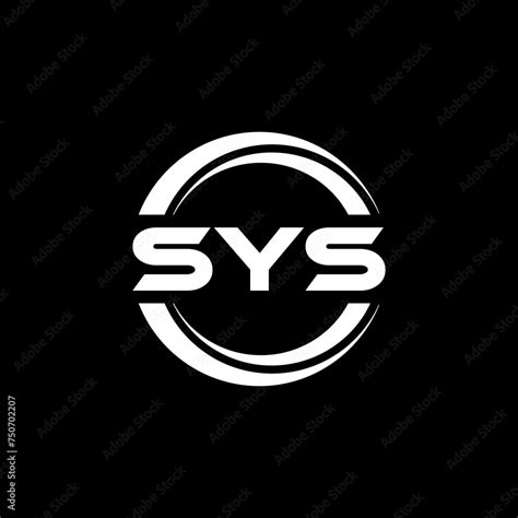 Sys Letter Logo Design With Black Background In Illustrator Vector Logo Modern Alphabet Font
