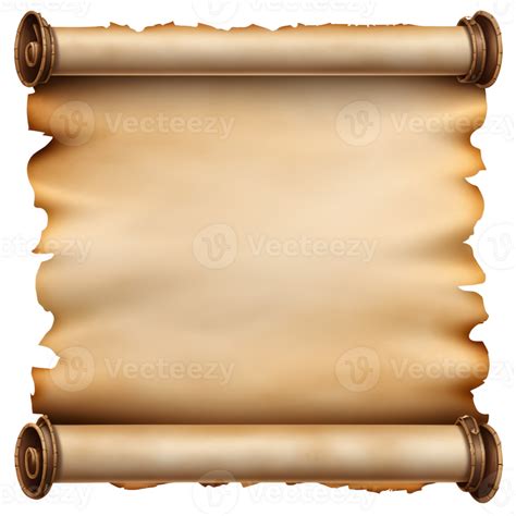Ai Generated Old Mediaeval Paper Sheet Parchment Scroll Isolated