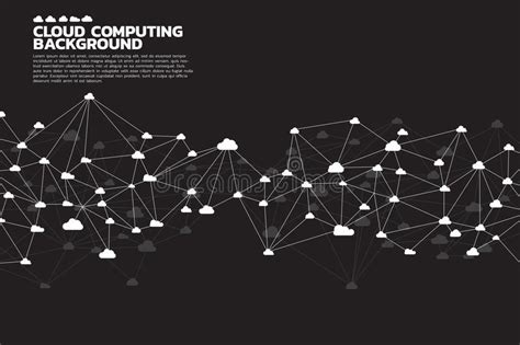 Cloud Computing Network Concept Polygon Dot Connected Line Concept Of Cloud Server Storage