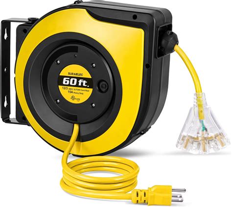 Ultra Explorer Retractable Extension Cord Reel 45 Ft Heavy Duty Power