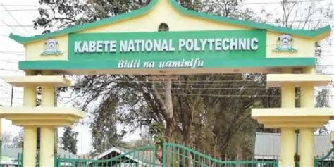 Kabete National Polytechnic Courses And Requirements