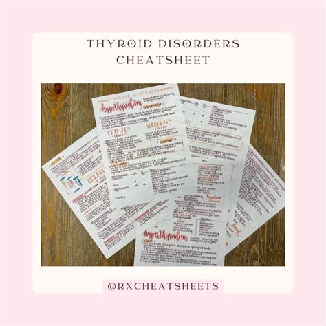 Thyroid Cheatsheet Etsy