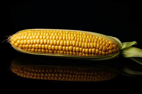 Premium Ai Image Image Of Peeled Corn On Plain Backgroun