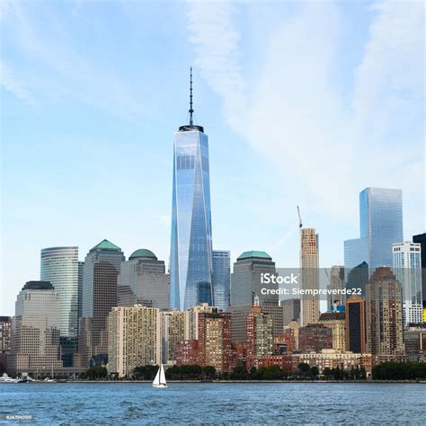 Beautiful Evening View Of The Lower Manhattan New York City United