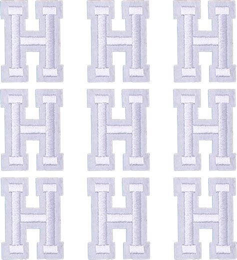 Gygyl Iron On Letters Patches 9pcs Of 2 Inch White Letter