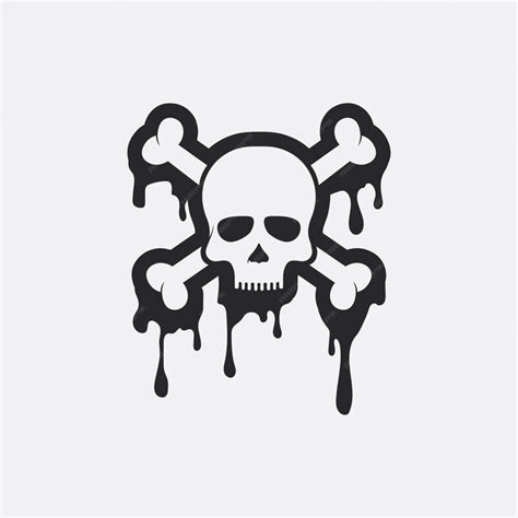 Premium Vector Skull And Bones Icon Logo Design Vector Graphic
