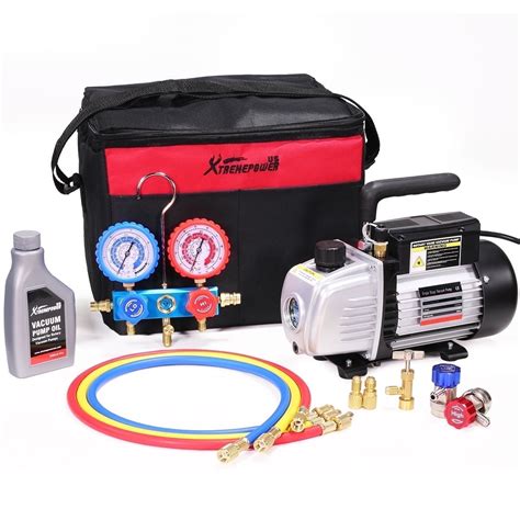 Xtremepowerus 110v Vacuum Pump Kit 35cfm 14hp Hvac Air Conditioning