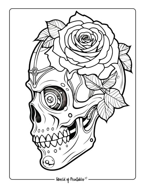 Free Printable Skull Coloring Pages