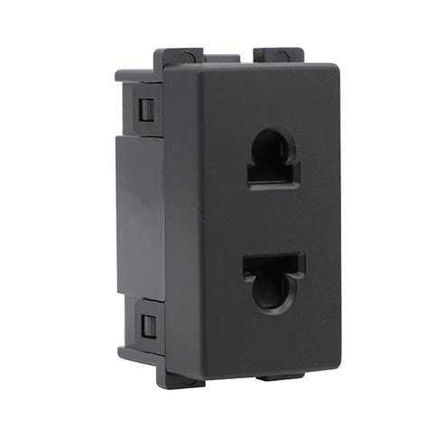 Lecce Double Pin Socket Anthracite Elmark