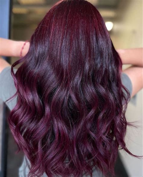 Berry Colored Hair🍓 Plum Wine Hair Purple Red Hair Burgundy Purple