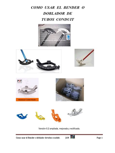 Tabla Para Doblar Tubos Conduit Emt Pdf Pulgada Enseñanza De